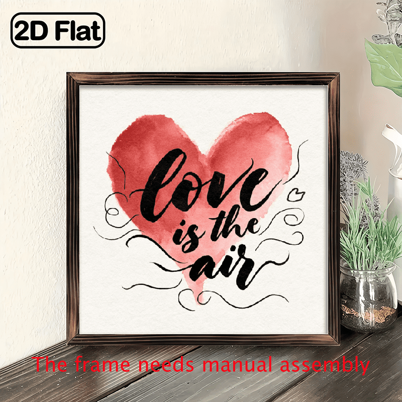 Square woodcut painting with wooden borders, suitable for decorating ...