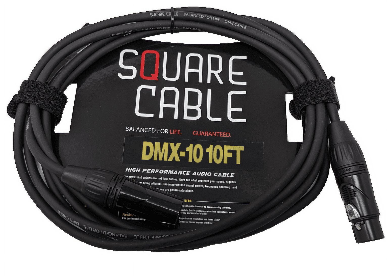 SquareCable DMX-10 | 10ft DMX Cable (3-Pin) - Walmart.com