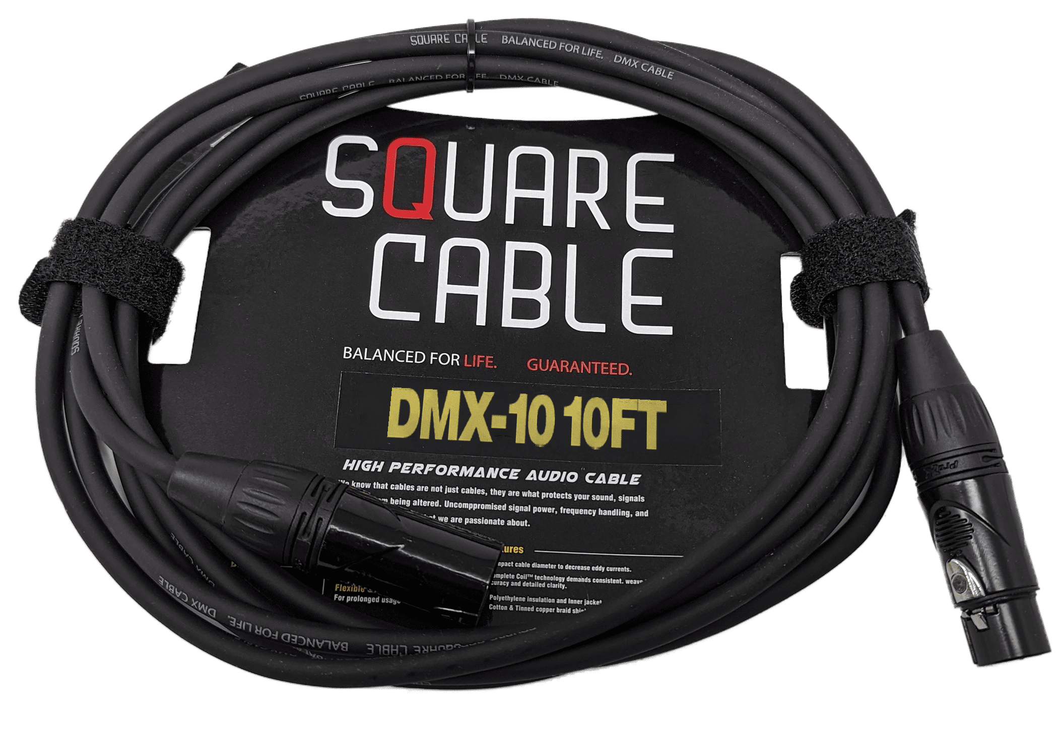 SquareCable DMX-10 | 10ft DMX Cable (3-Pin) - Walmart.com