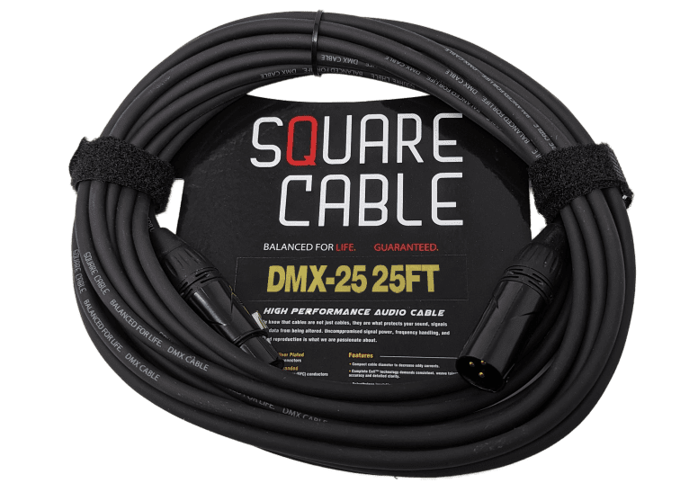 SquareCable DMX-25 | 25ft DMX Cable (3-Pin) - Walmart.com