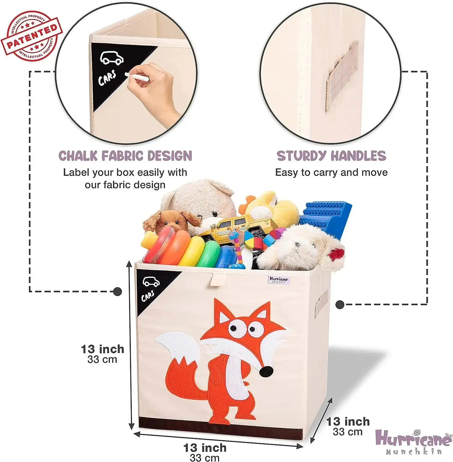 Squared Foldable Storage Box with Animals Multivariant - A7 - Walmart.com