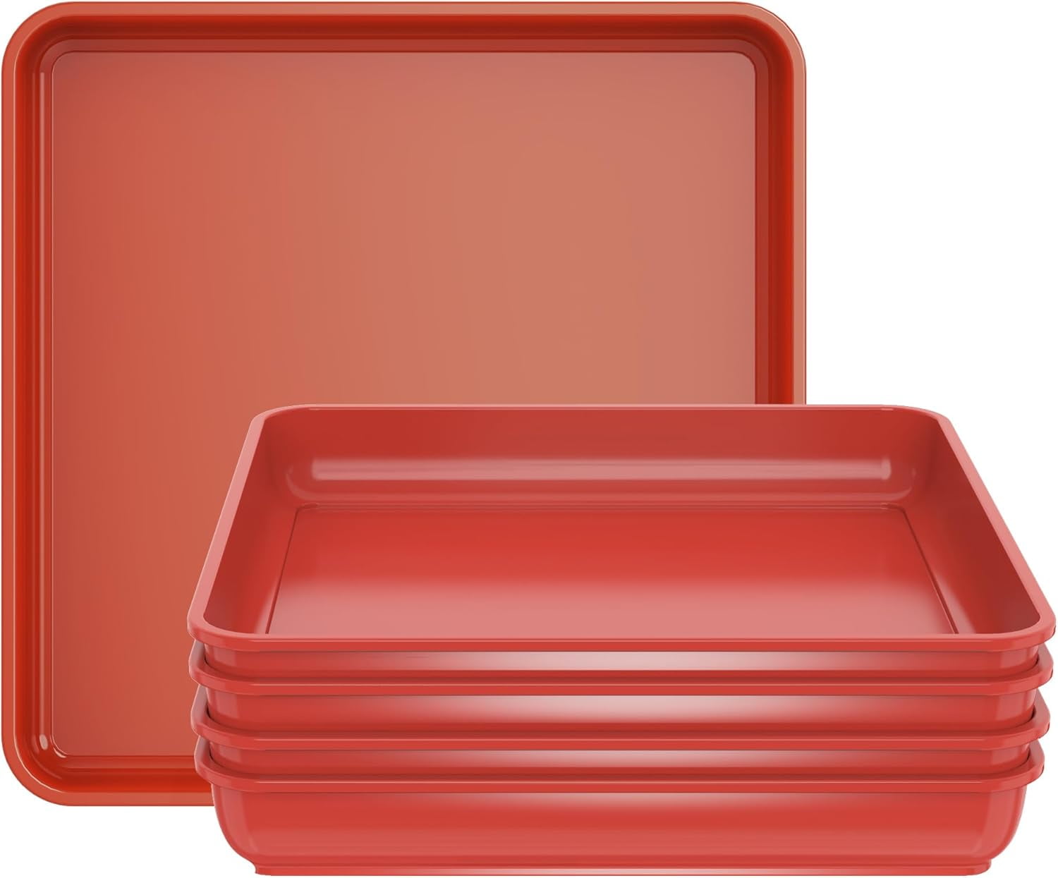 Squared Plant Saucer 6/8/10/12/14/16/18Square Plastic Basin Tray Large ...