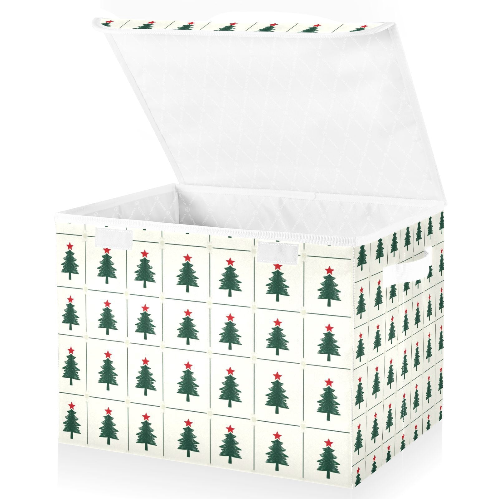 Squares Christmas Trees Storage Basket for Shelves Foldable Container ...