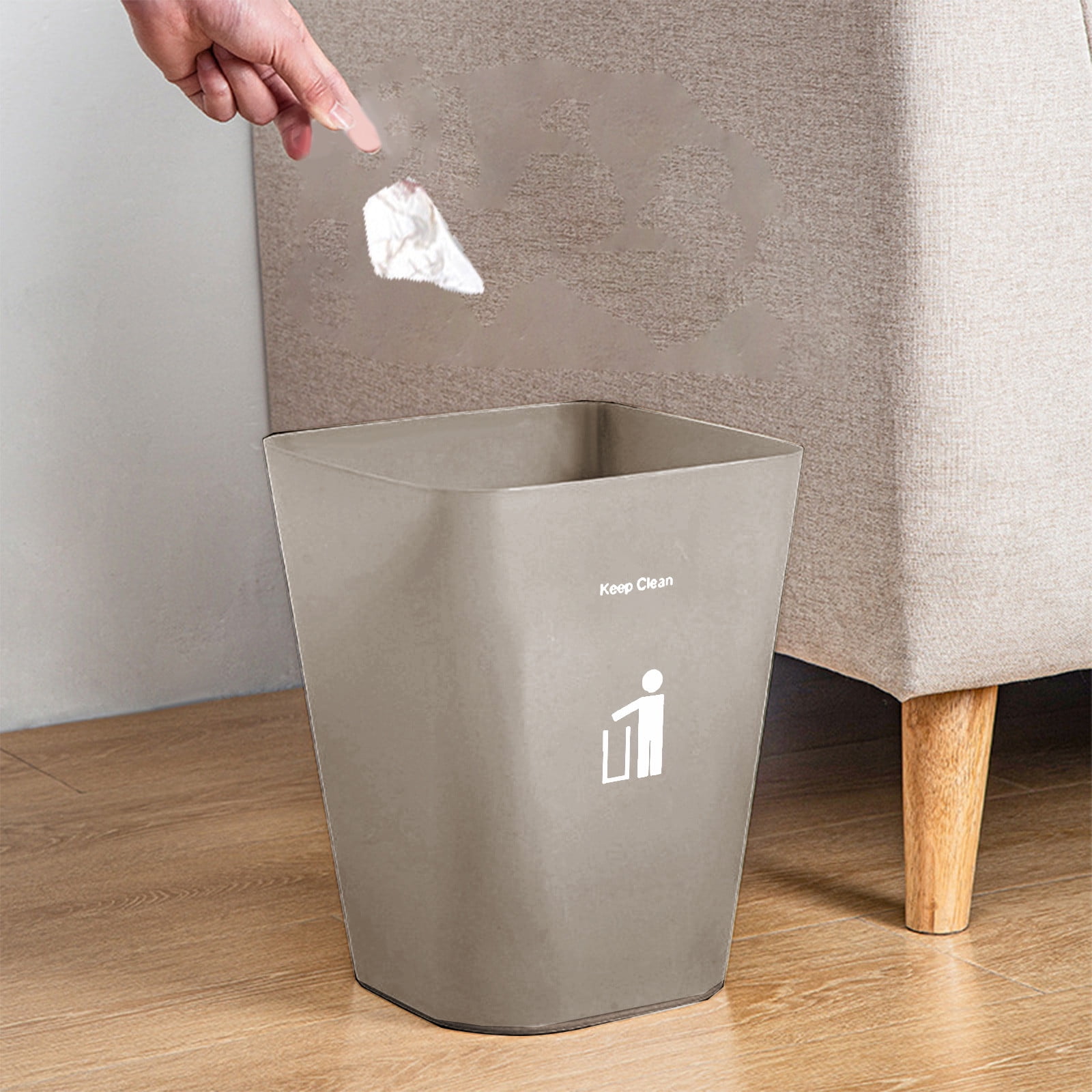 Clearance Items！Squares Open Top Waste Bin-Modern Design Plastic Trash ...