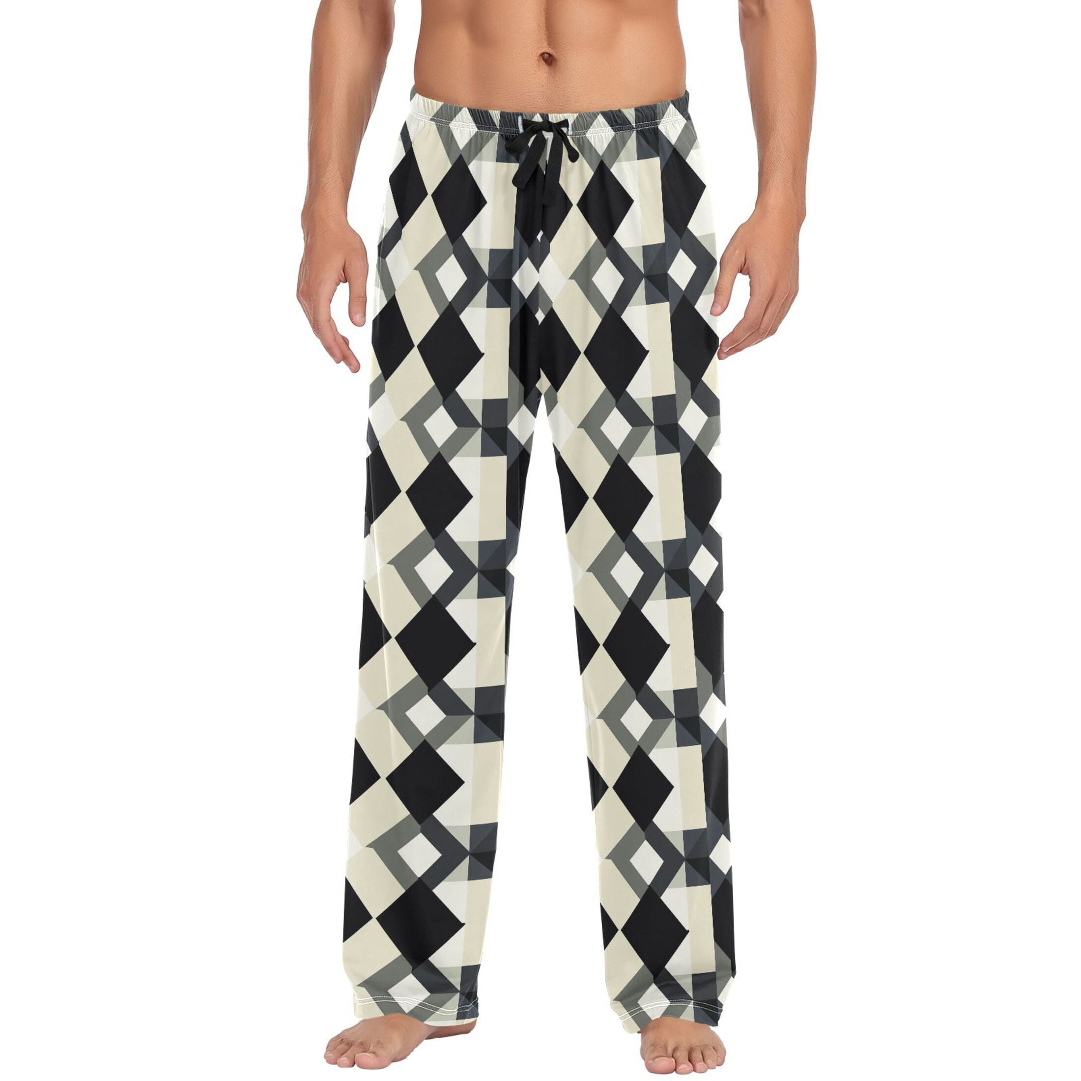 Squares and Diamond Patterns Mens Pajama Pant Sleep and Lounge Bottons ...