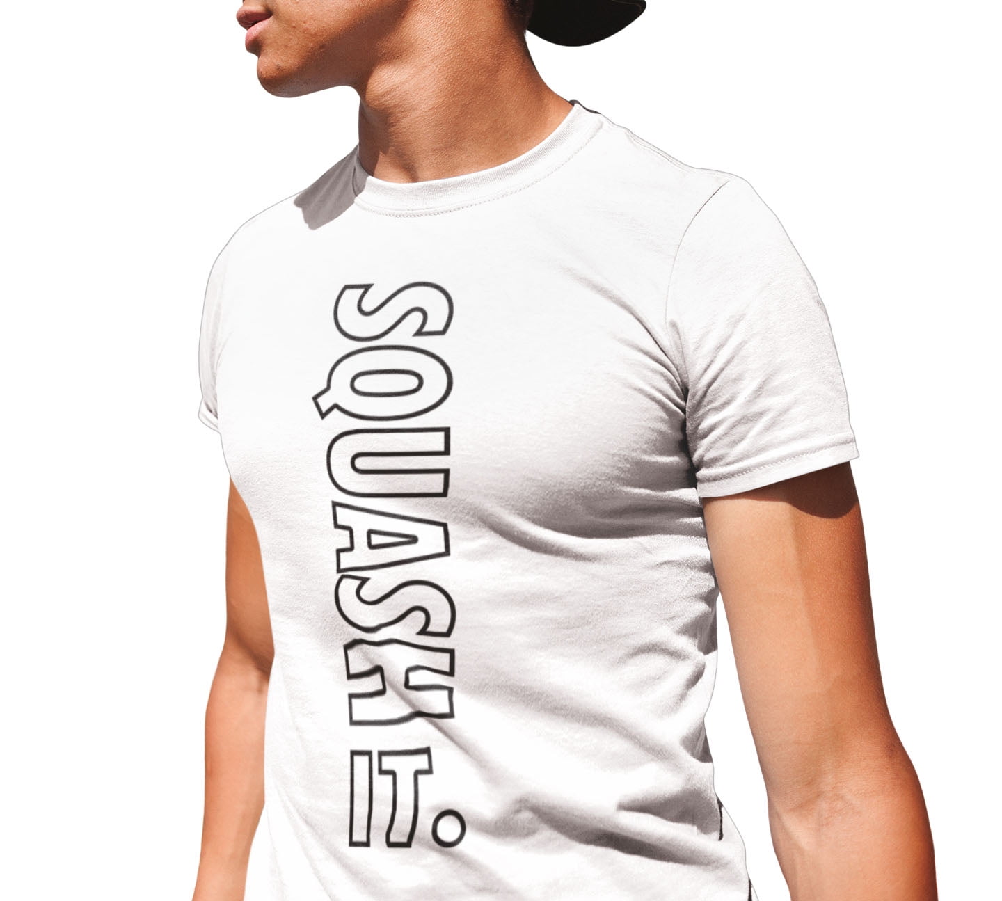 Squash It. White T Shirt with Black Outline - Walmart.com