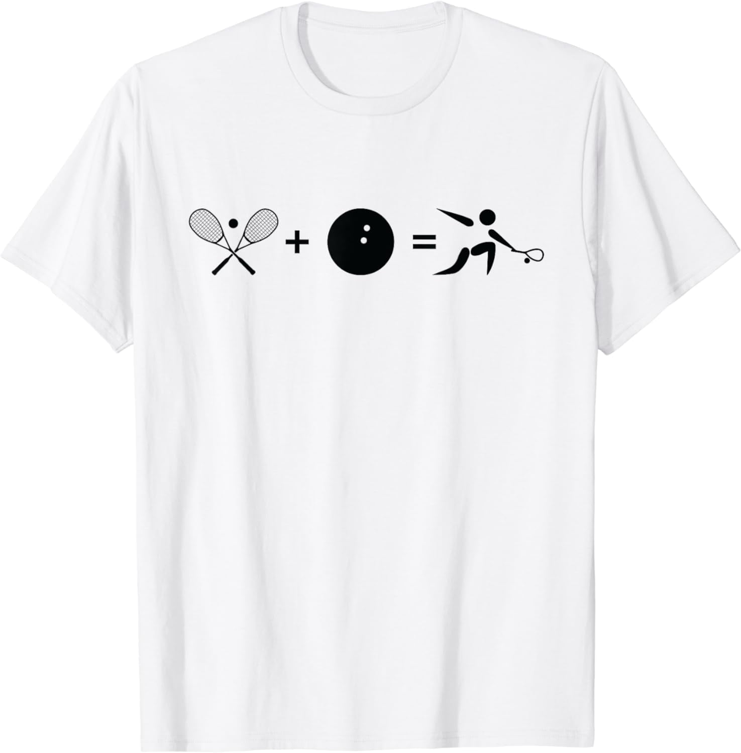Squash Racket + Squash Ball = Funny Squash Player T-Shirt - Walmart.com