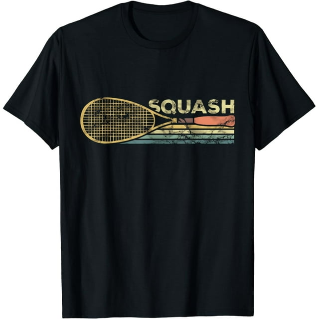 Squash Racket Vintage Squash Lover Funny Sports Enthusiast T-Shirt ...