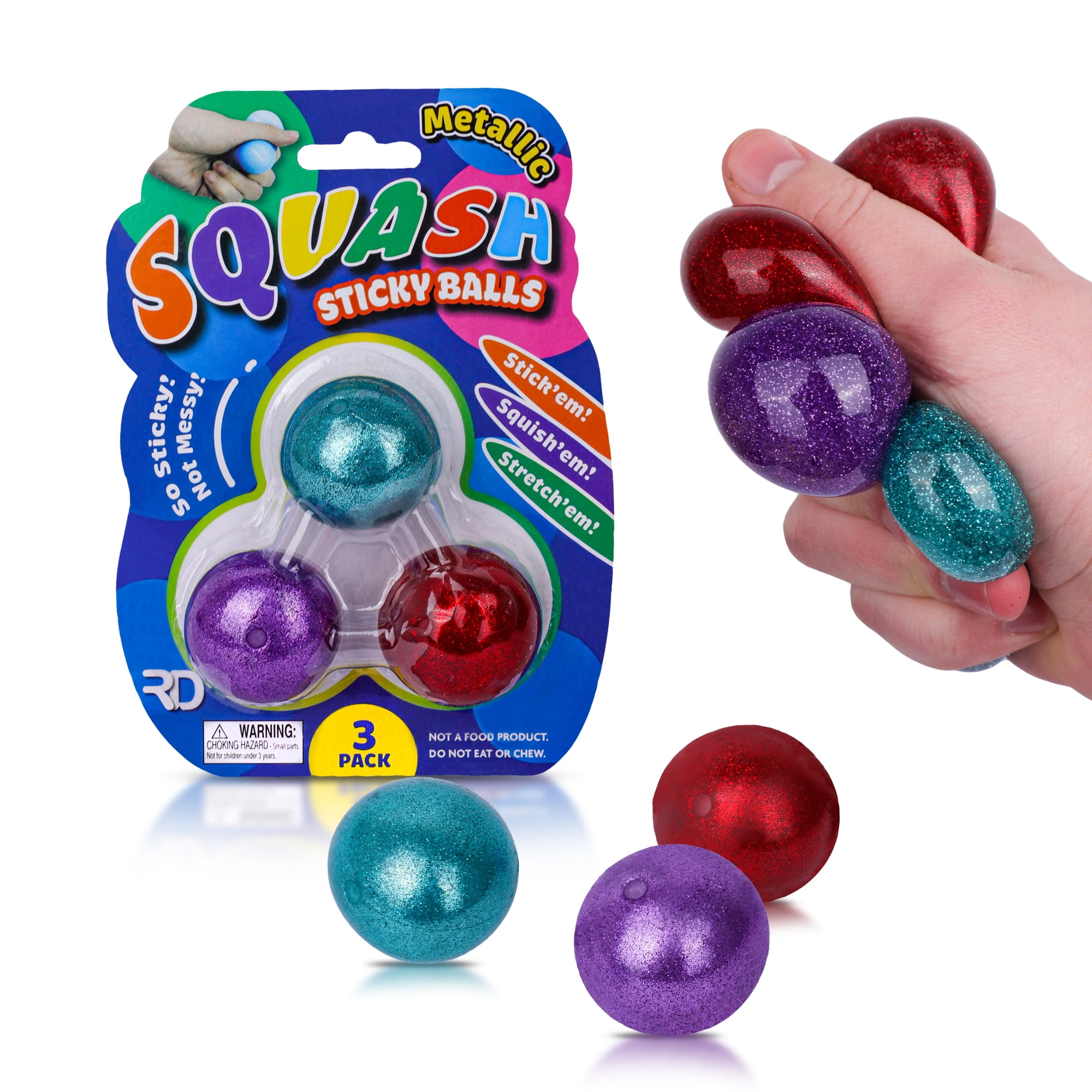 Squash Sticky Balls, Variety of fun colors. Sticky Squishy Sensory ...