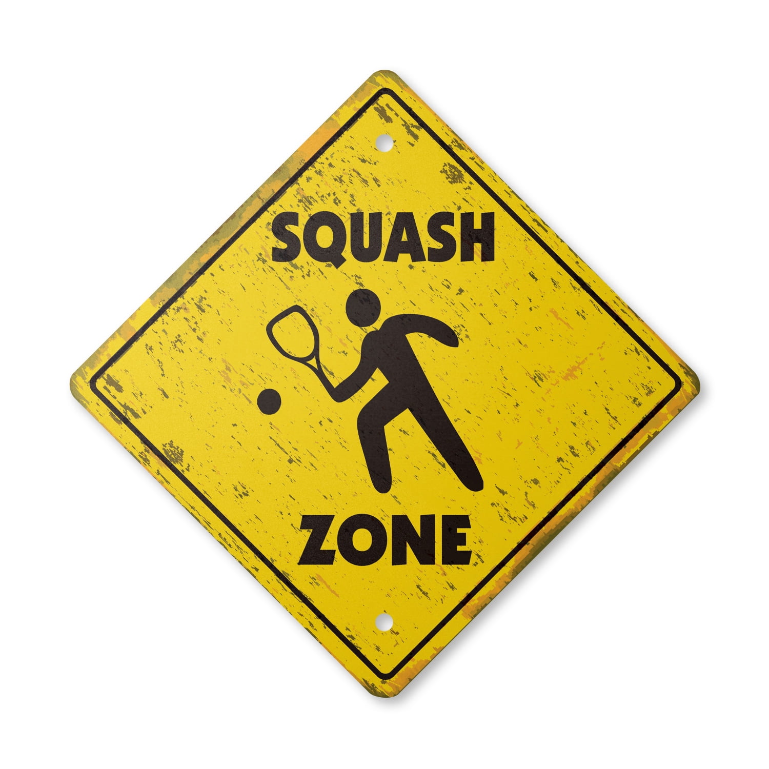 Squash Vintage Crossing Sign Zone Xing | Indoor/Outdoor Plastic | 17 ...