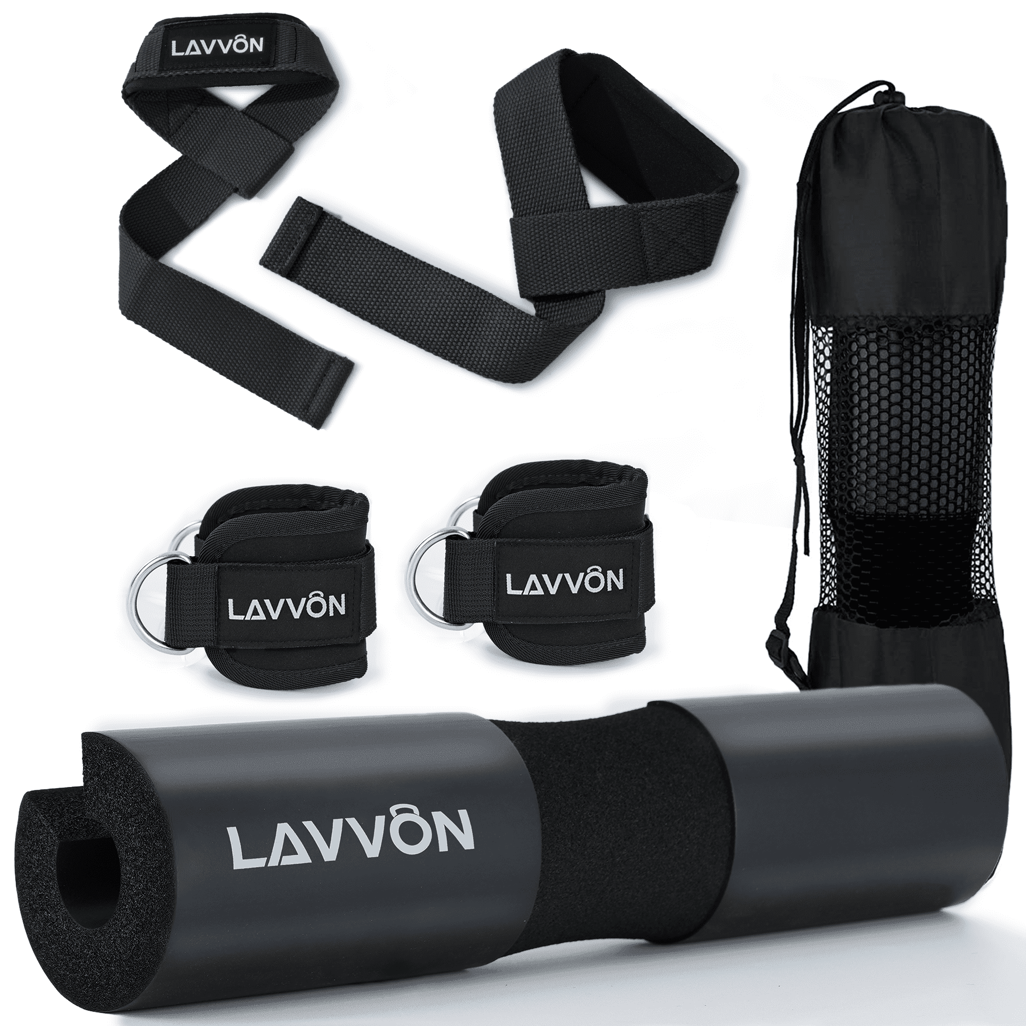 Squat Pad Set - Foam Barbell Pad for Squats Cushion, Lunges & Bar ...