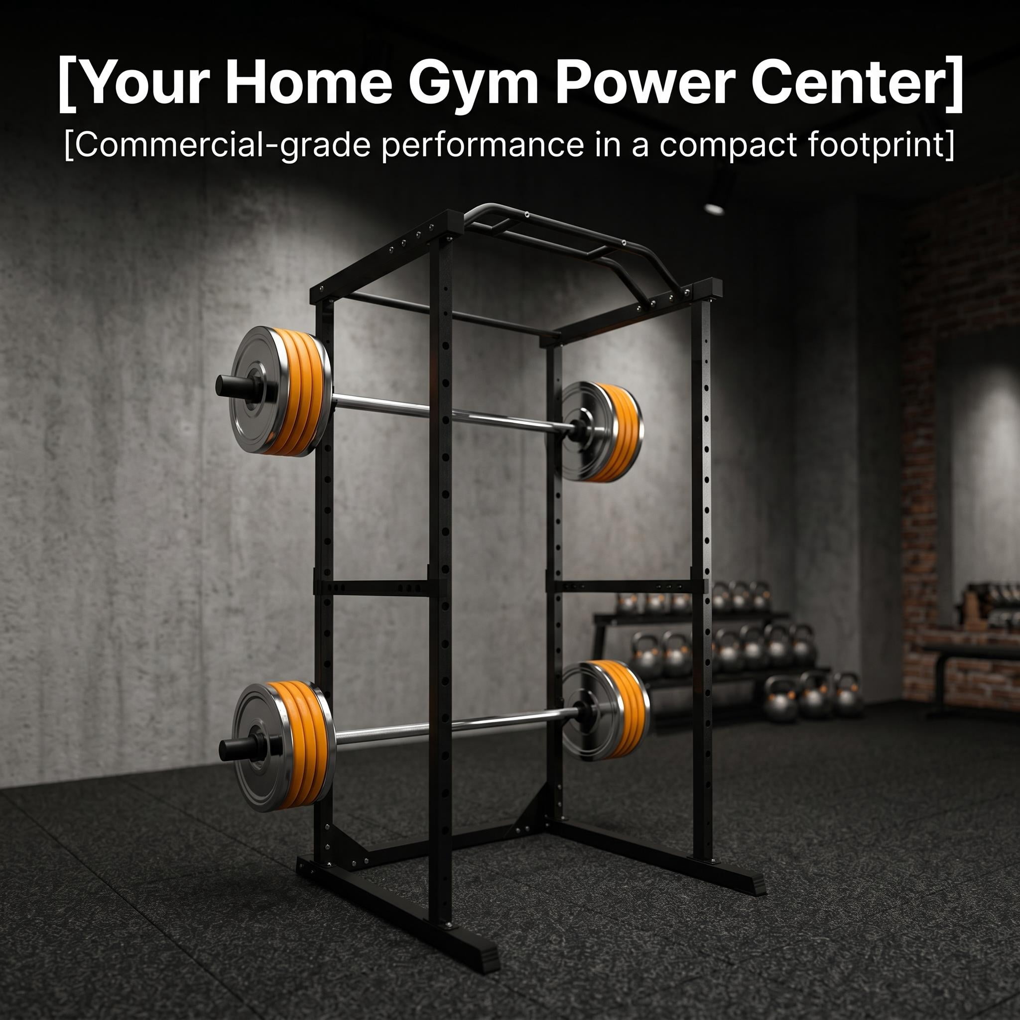 Squat Rack 1200 LBS Power Cage with Pull Up Bar, Commercial Grade Squat ...
