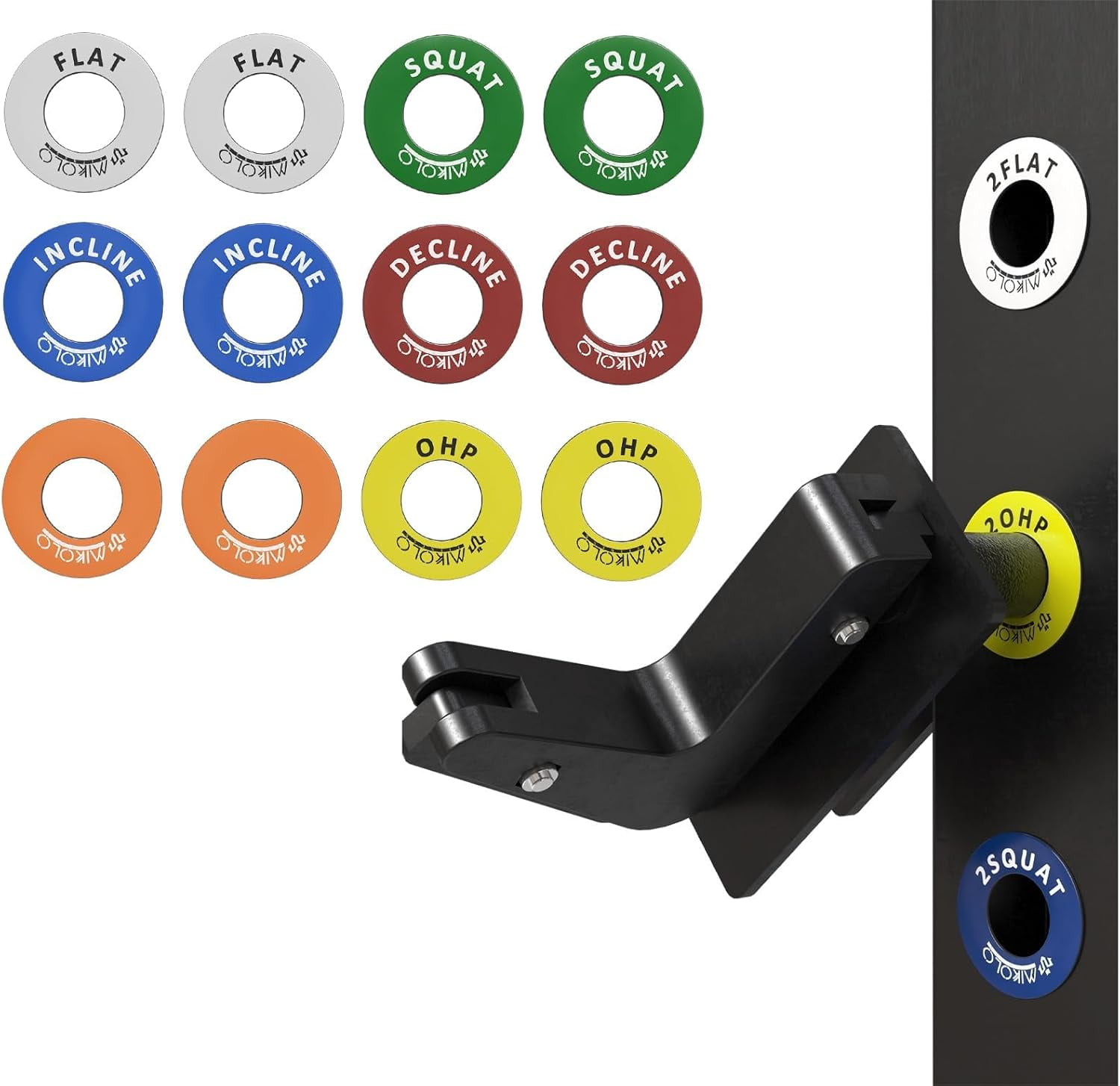Squat Rack Magnetic Position Markers - Power Cage Attachment, for J ...