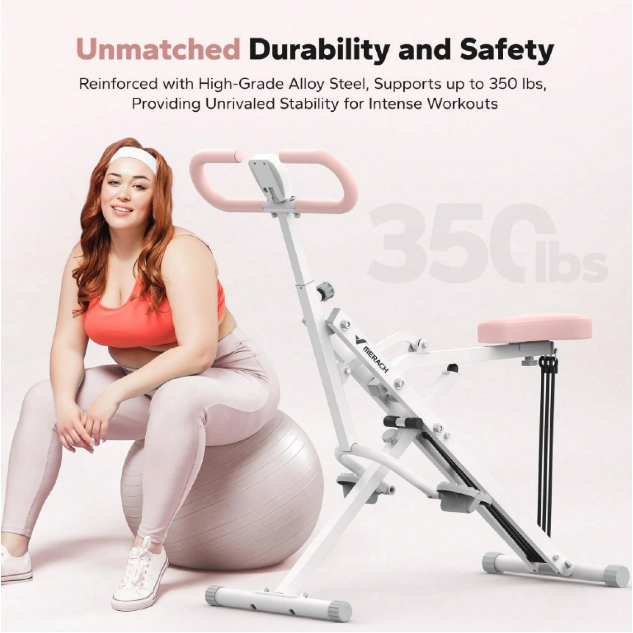 Squat Rowing Machine, Easy Setup Foldable Exercise Equipment, Glute ...