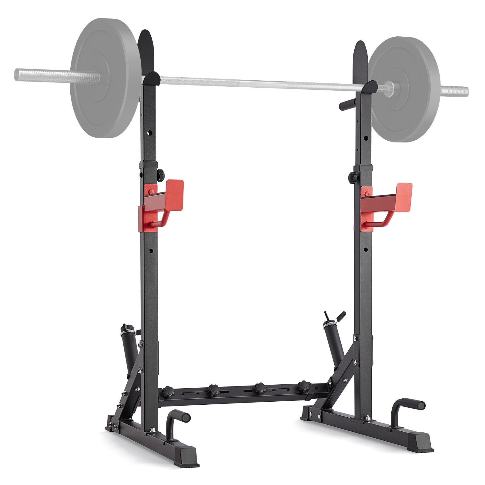 Squat Stand Power Rack, Multi-Functional Barbell Rack with Hook, Weight ...