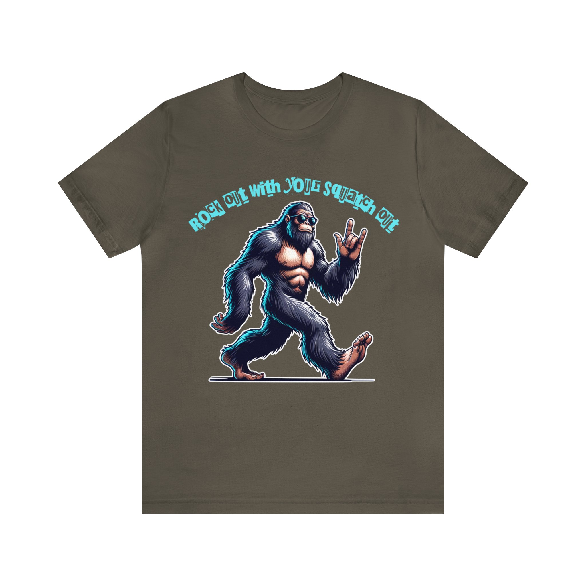 Squatch Shirt, Rock On, Sasquatch, Gorilla, Funny, Rock -n- Roll, Big ...