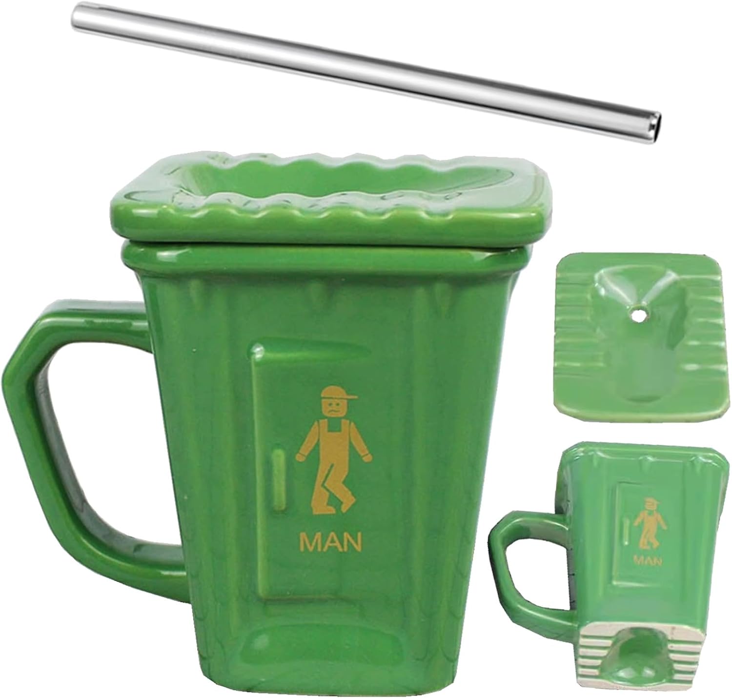 Squatting Toilet Shape Ceramic Mug, 14oz Funny Squat Toilet Mug With ...