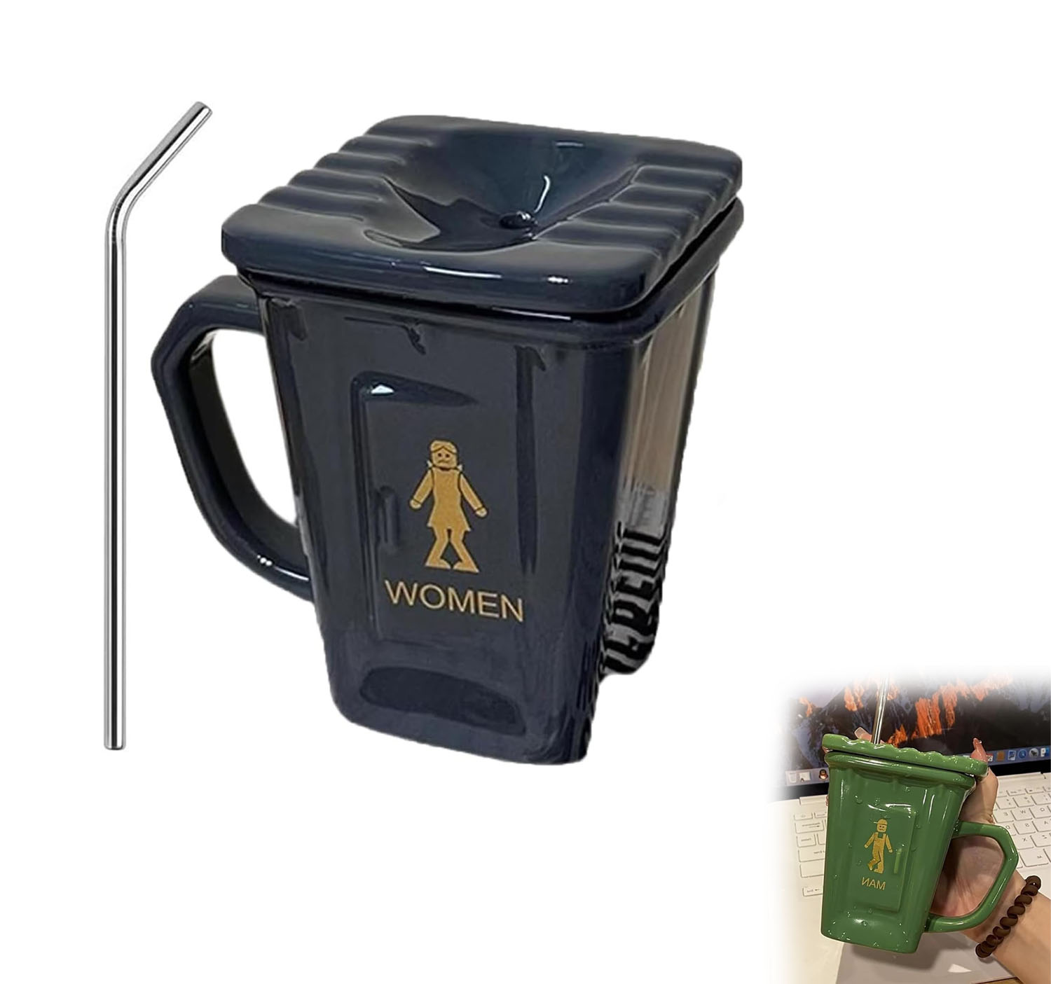 Squatting Toilet Shape Ceramic Mug, Funny Squat Toilet Mug, Weird ...