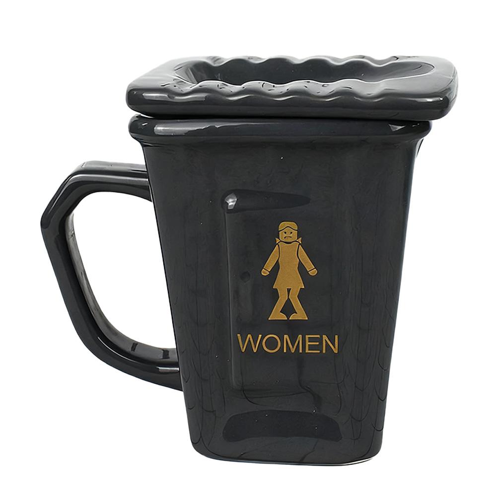 Novelty Toilet Ceramic Mug, 400ml Squatting Toilet Funny Coffee Mug ...