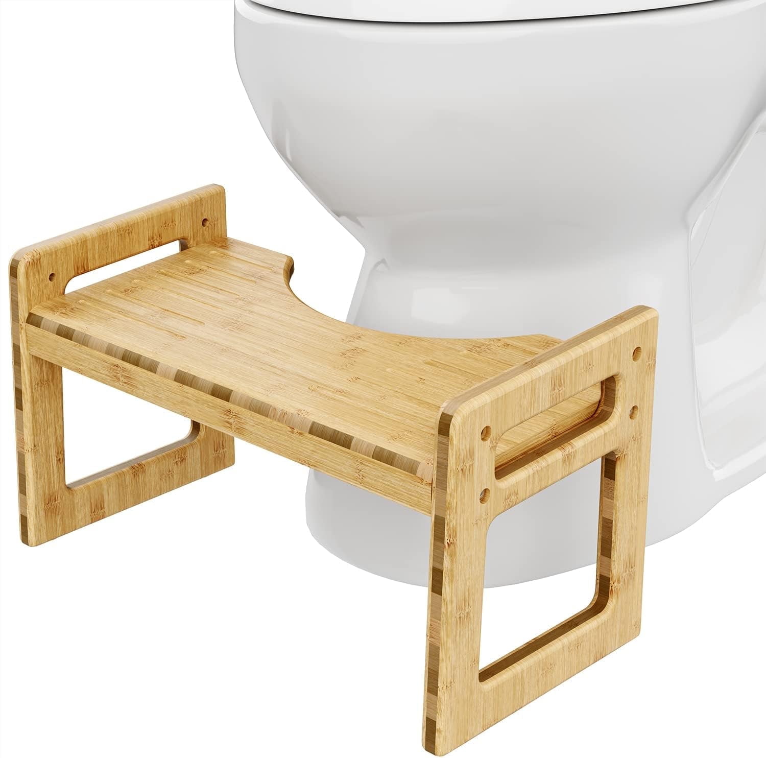 Squatty Potty Tao Bamboo Adjustable Toilet Stool Step, Adjustable 7 ...