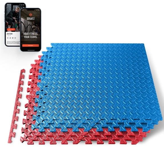 Squatz Puzzle Exercise Mat - Durable Gym Flooring - Walmart.com