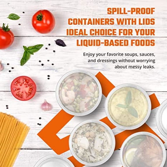 Squatz Microwavable Soup Containers with Lids Leak Proof, Microwave ...