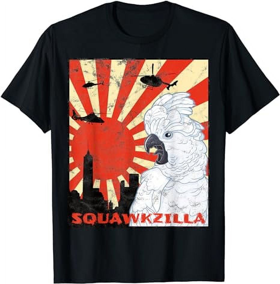 Squawk Zilla Umbrella Cockatoo Parrot Squawking T-Shirt - Walmart.com