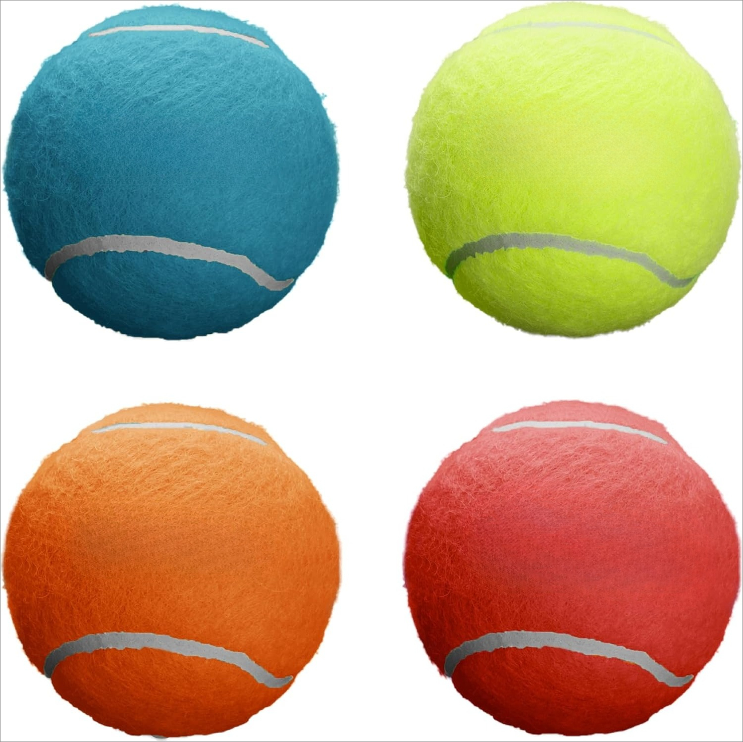 Squeaker Ballz 4-Pack Tennis Ball Dog Toys with Squeaker, Interactive ...
