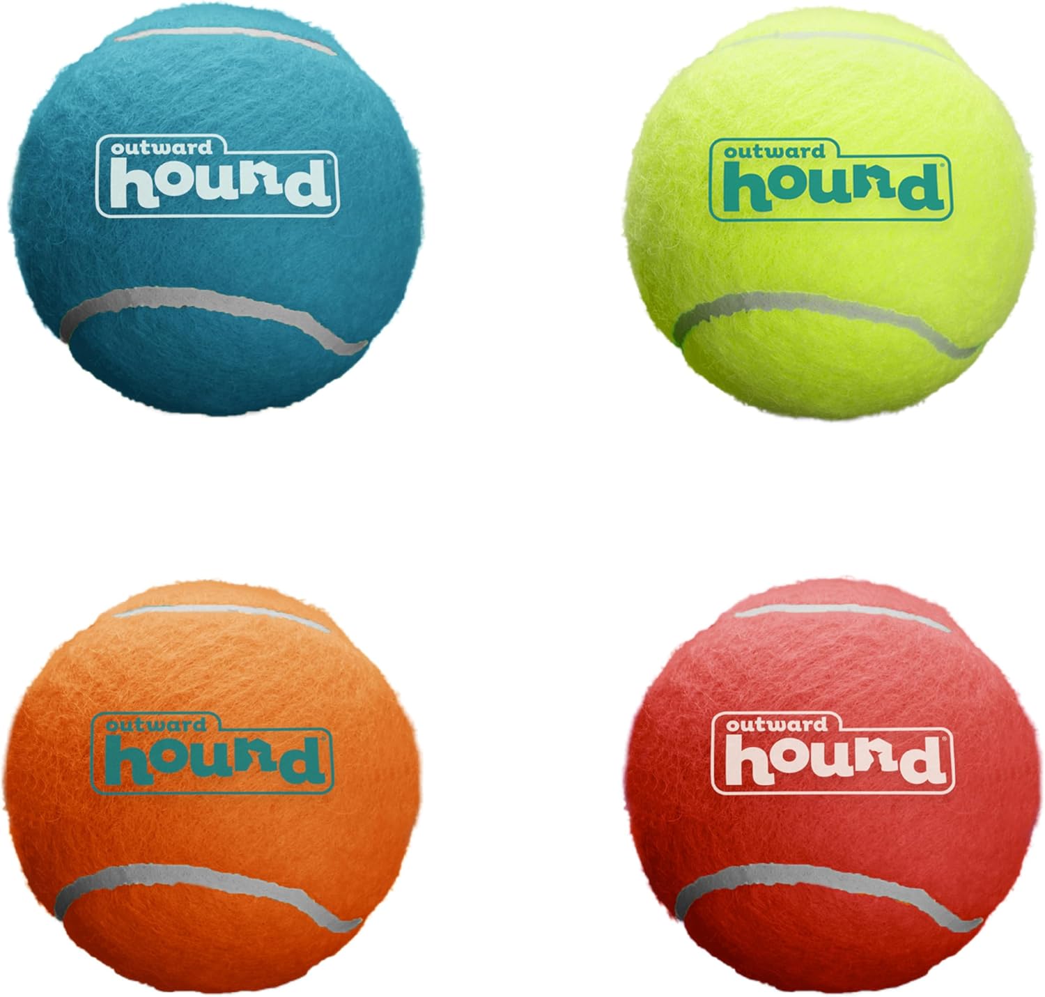 Squeaker Ballz Tennis Ball Dog Toys with Squeaker, Interactive Fetch ...