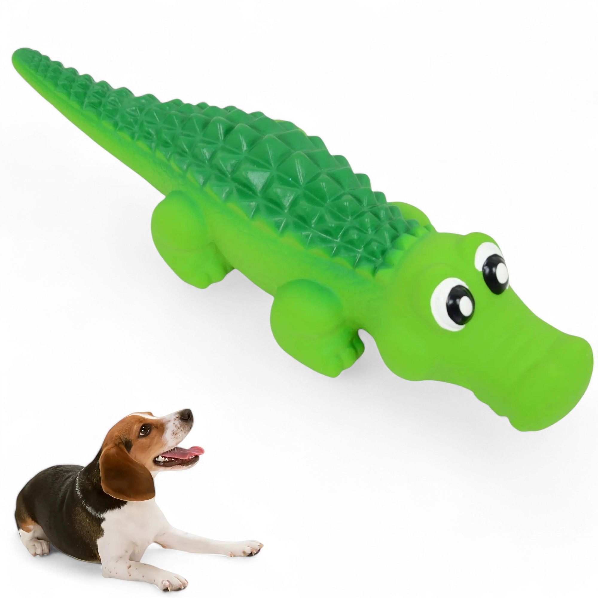 Squeaky Alligator Dog Toy for Interactive Play - Durable Rubber with ...