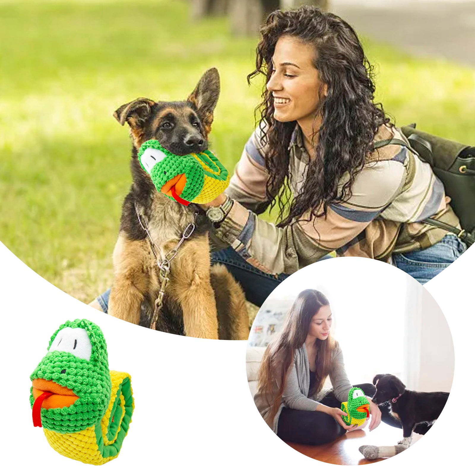 Squeaky Dog Toys Treat Dispensing Dog Puzzle Toys Stress Release Game ...