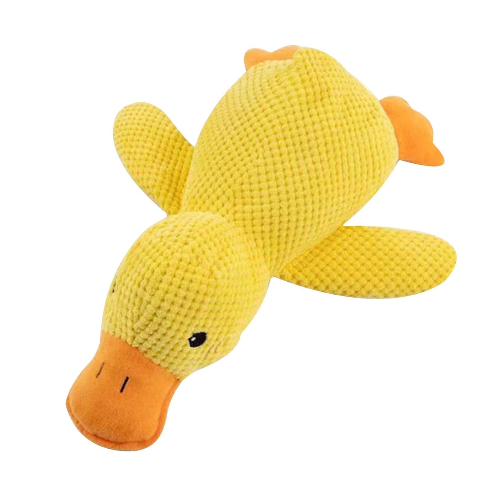 Squeaky Duck Plush Dog Chew Toy for Small & Medium Breeds, Durable ...