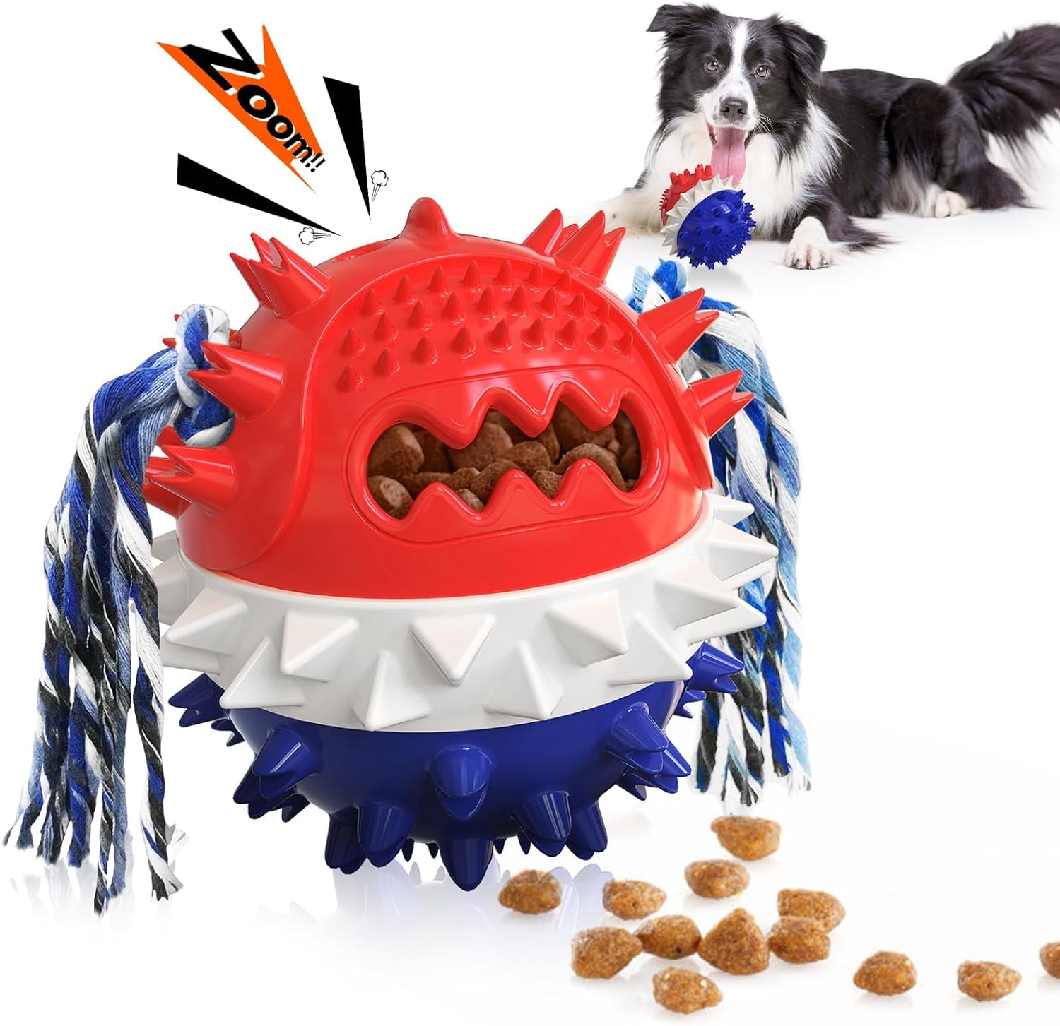 Squeaky Interactive Dog Toys for Aggressive Chewers, Dog Chew Toys to ...