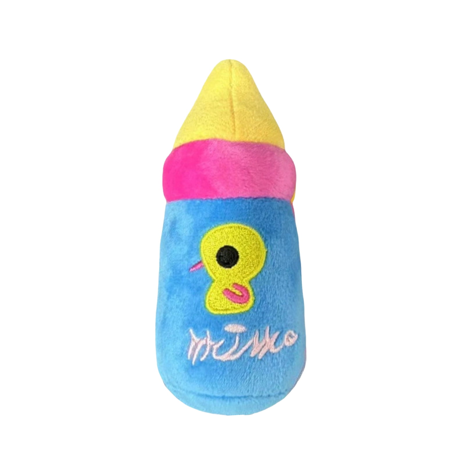Squeaky Plush Dog Toy Pet Squeaking Toys Milk Bottle Chew-Resistant ...