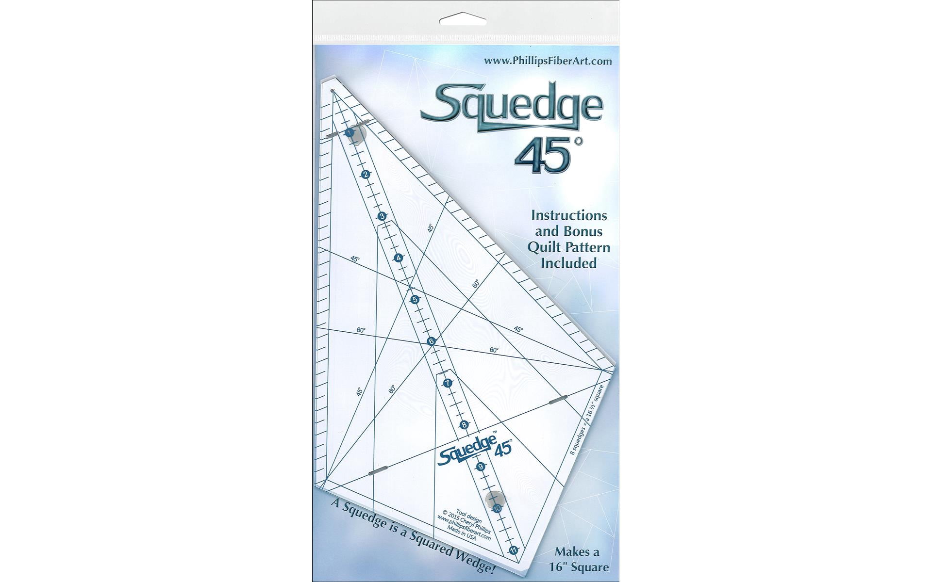Squedge 45 Degree Quilt Ruler for 16-Inch Block by Cheryl Phillips of ...