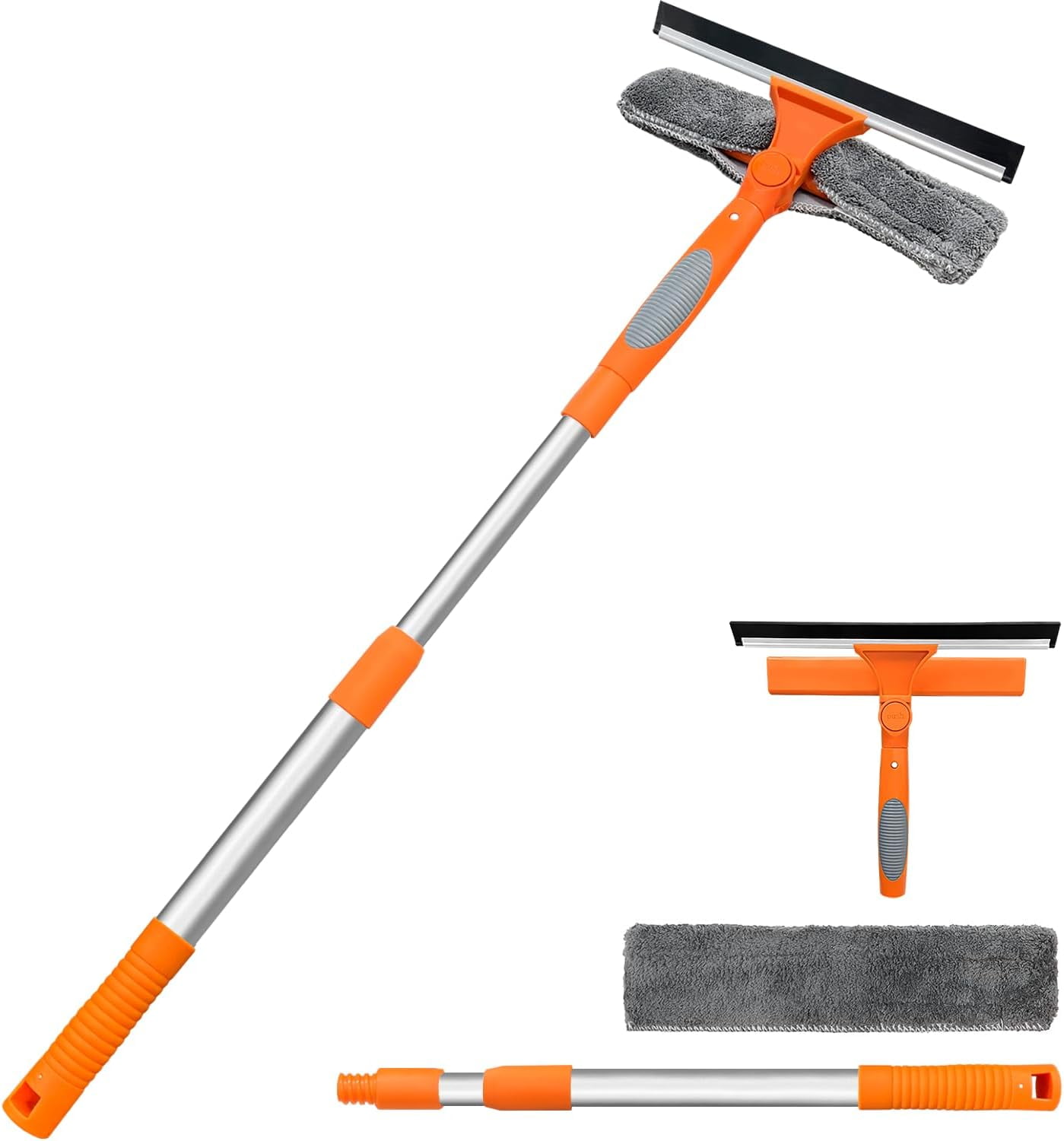 Squeegee for Window | 2-in-1 Window Cleaner Sponge and Soft Rubber ...