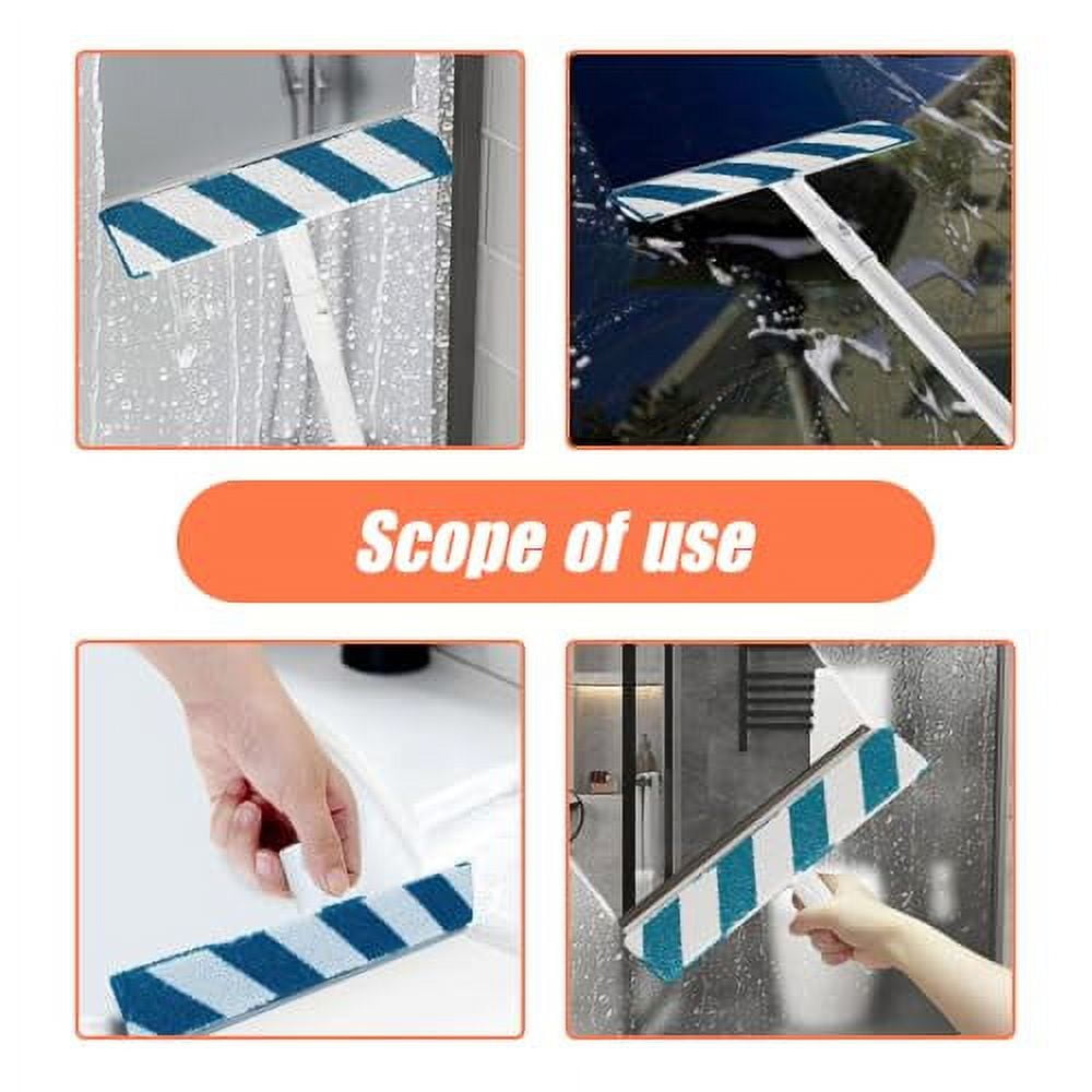 Squeegee for Window Cleaning with Spray, 2024 New Double-sided Spray Expansion Window Cleaner ...