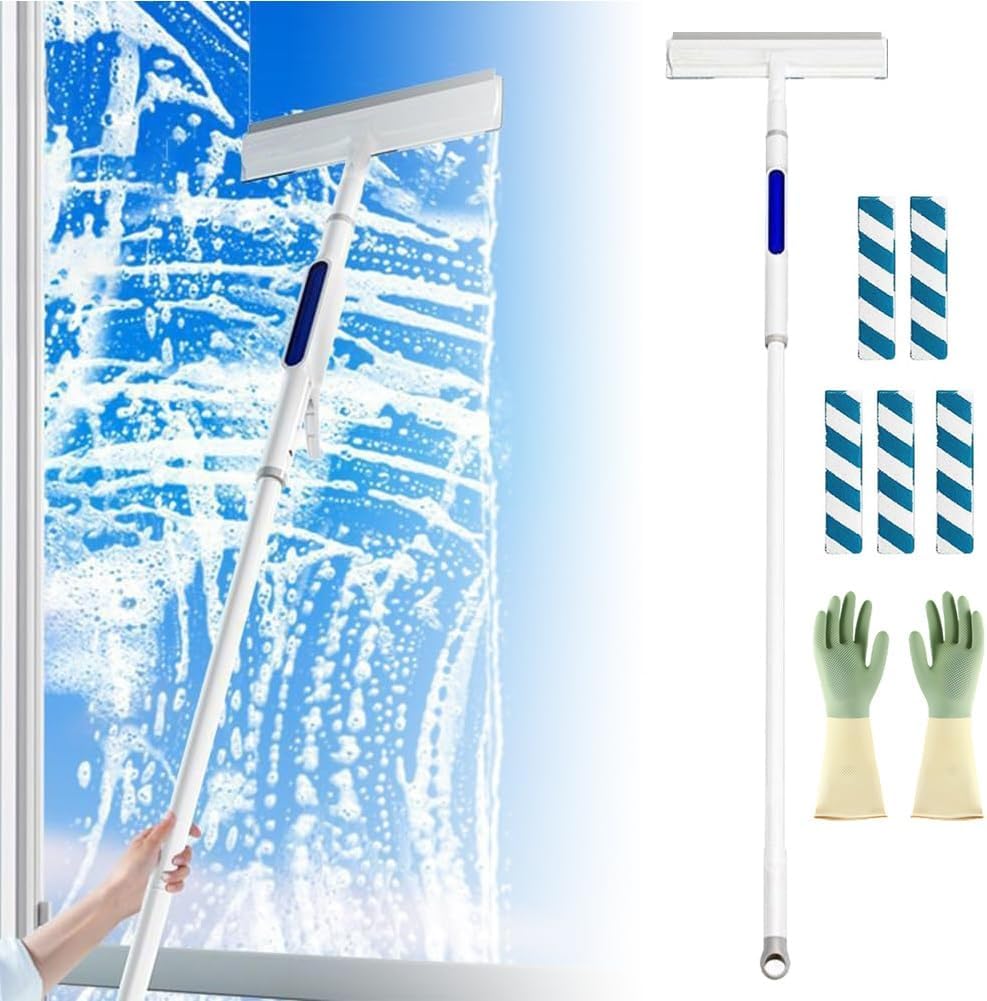 Squeegee for Window Cleaning with Spray, 3 in 1 Window Scraper Cordless ...
