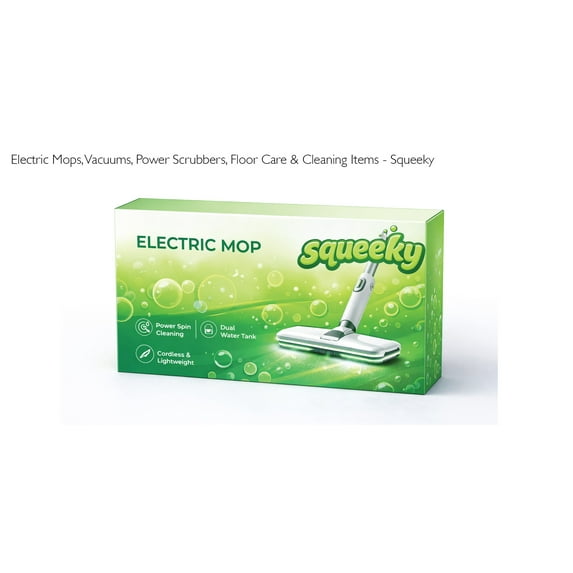 Squeeky Electric Mop – Cordless Lightweight Floor Cleaner with Dual ...