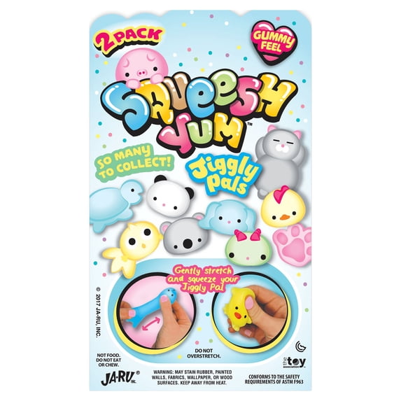 Squeesh Yum Squishee Stretchy Jiggly Animal Pal Characters Pack ...