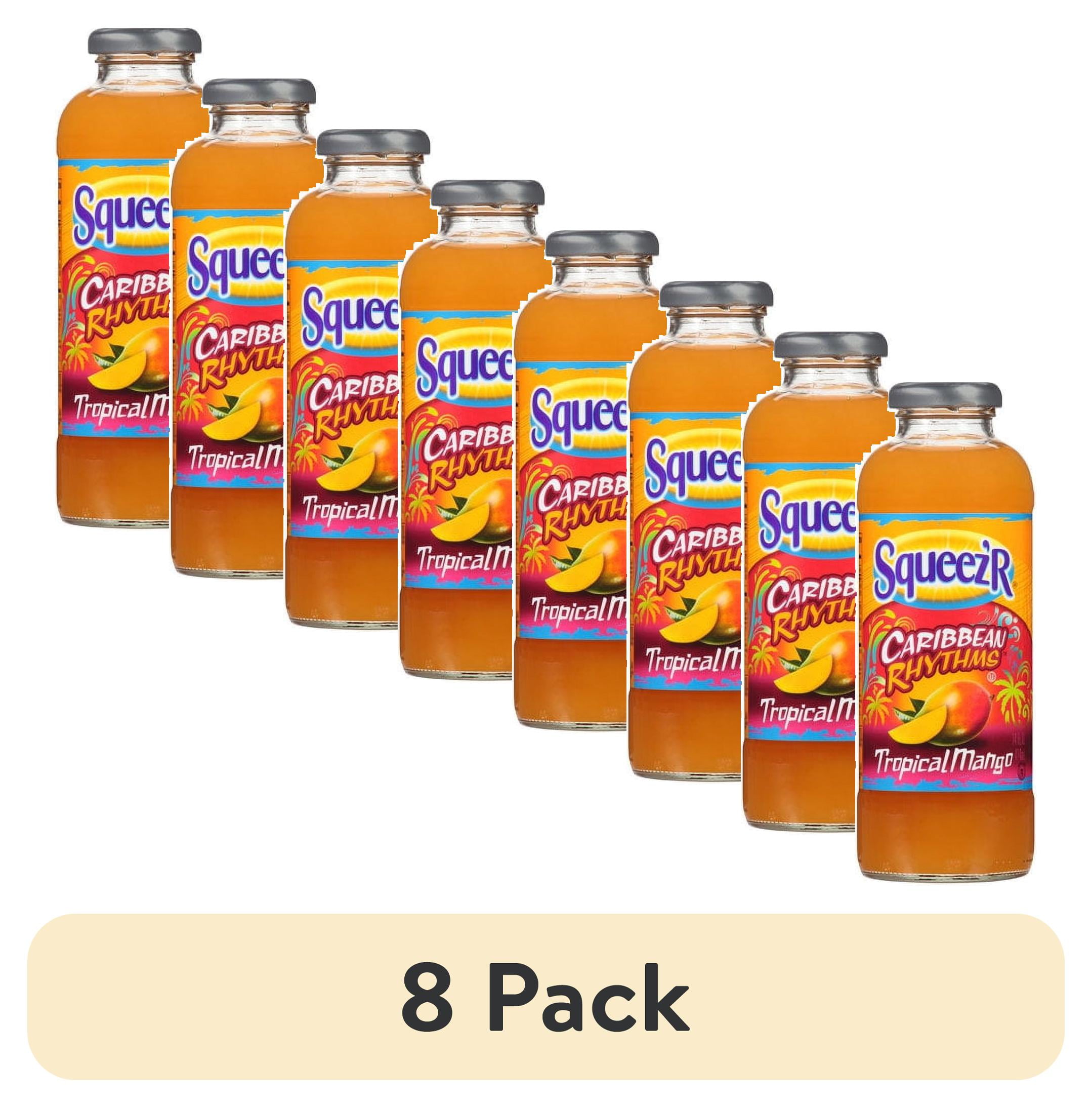 (8 pack) Squeez'R Caribbean Rhythms Tropical Mango Juice, 14 fl oz ...
