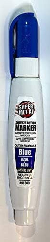 Squeeze Action Metal Tip Marker, Blue (3 PACK) - Walmart.com