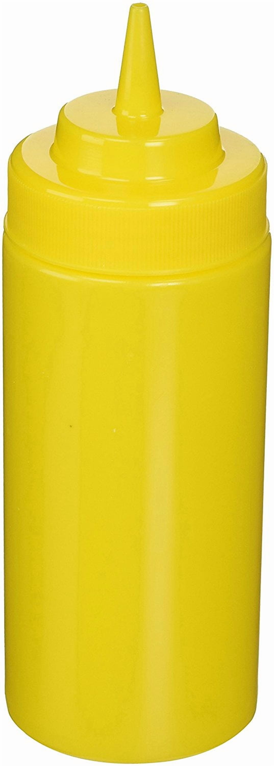 Squeeze Bottle, 16 Ounces, Wide Mouth, Plastic, Yellow (6 Pieces, Unit ...