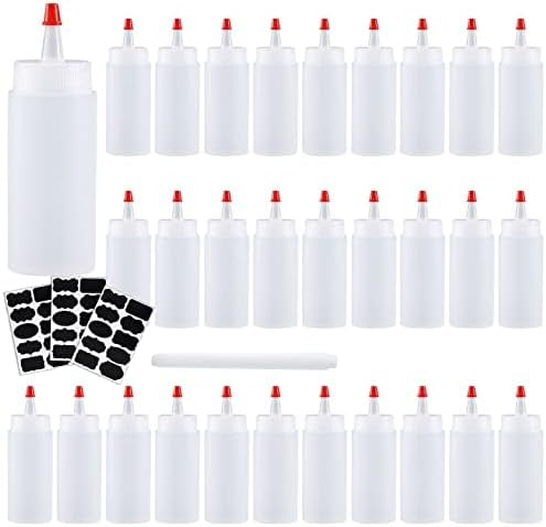 Squeeze Bottle, 30Pcs 4 Oz Premium Food Grade Plastic Bottles with ...