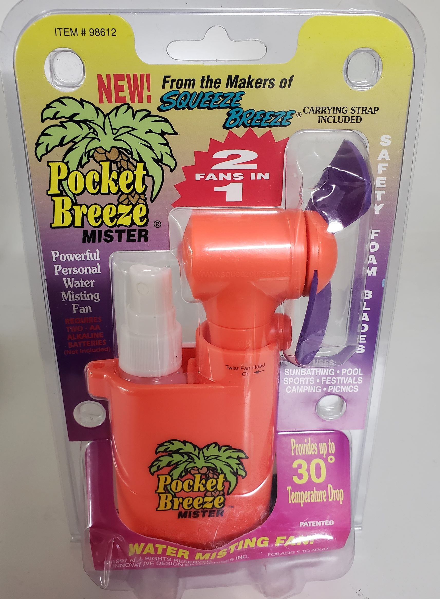Squeeze Breeze Pocket Breeze - Hot Pink Indoor & Outdoor Water Misting ...