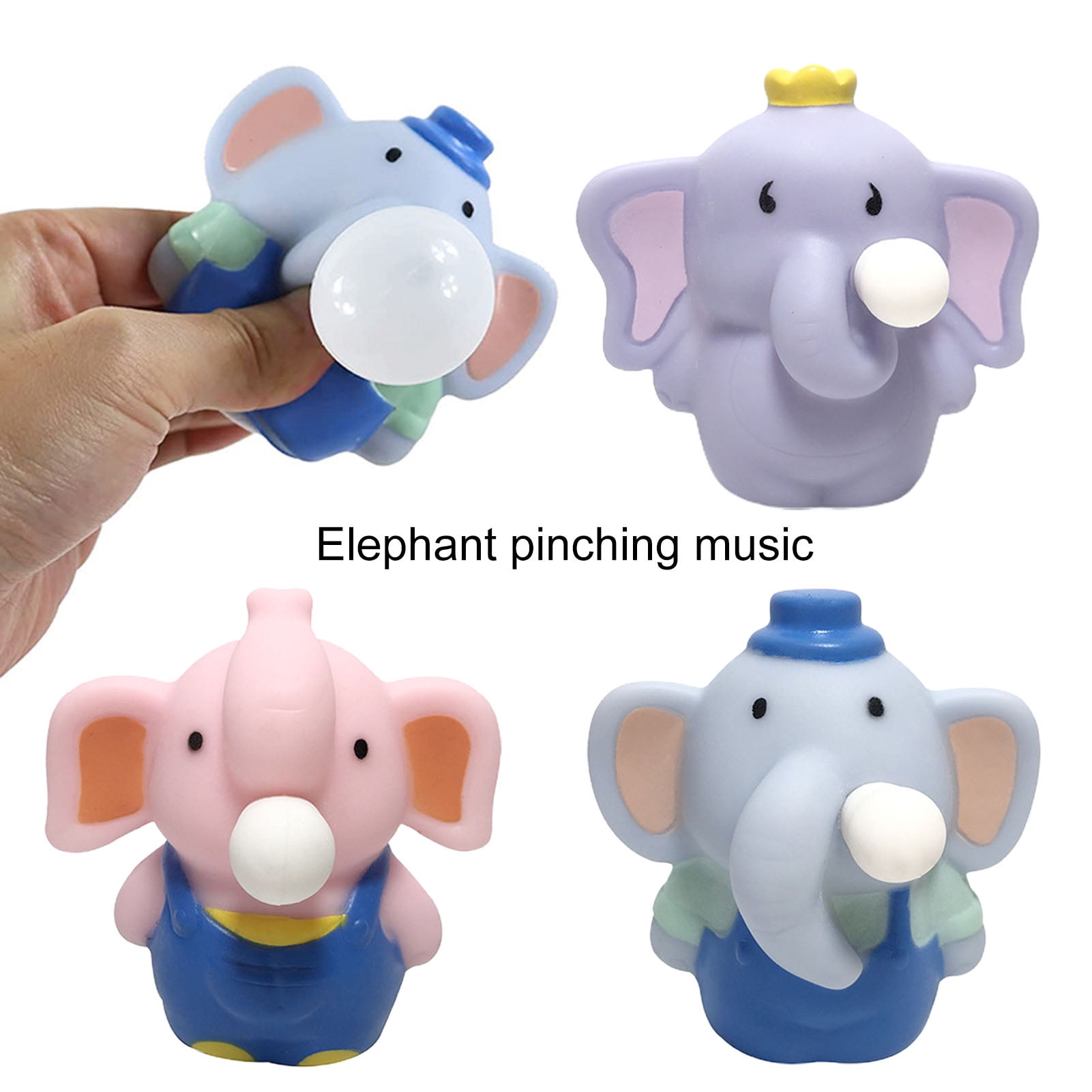 Squeeze Bubble Elephant Blowing Balloon Soft TPR Cartoon Animal ...