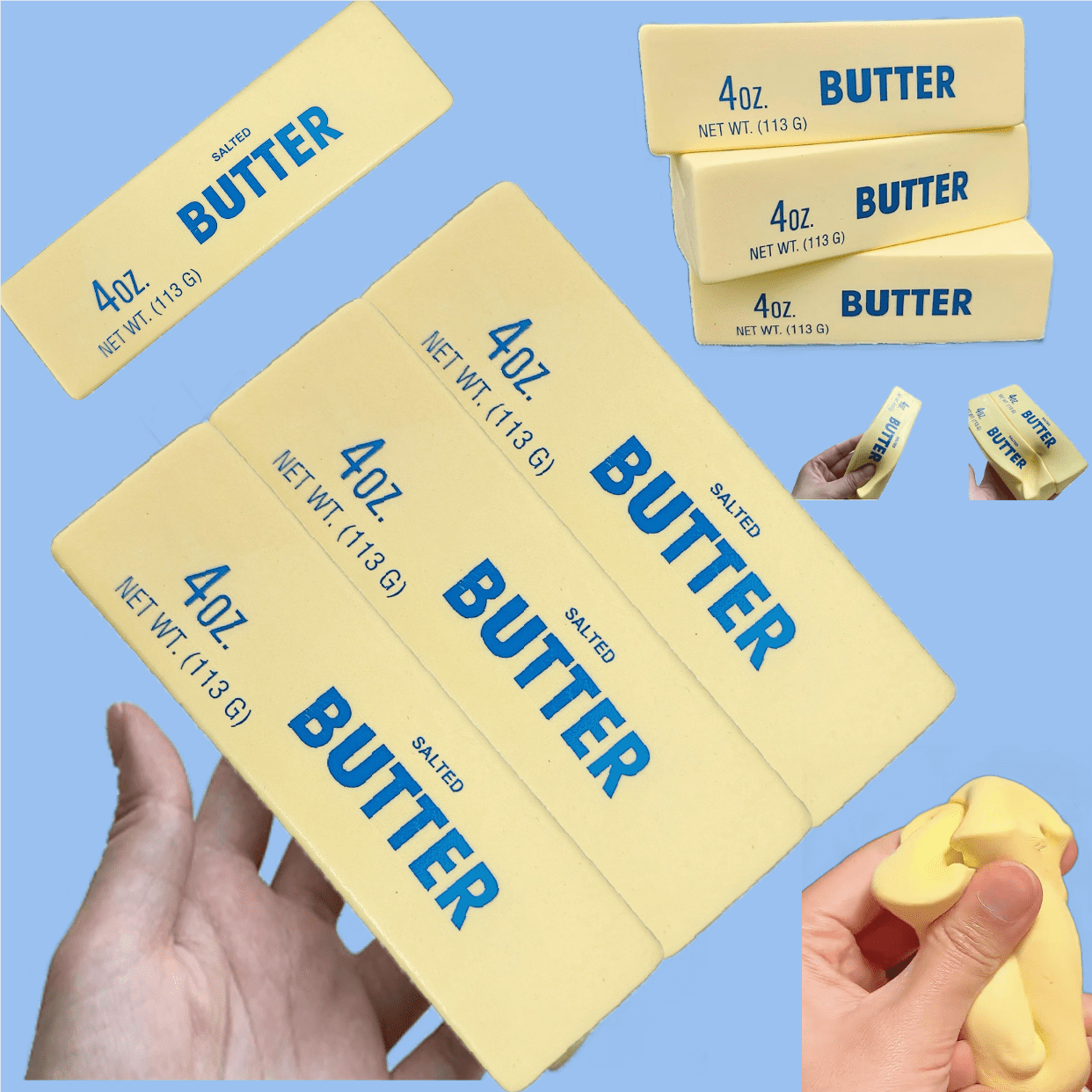 Squeeze Butter Stick Rising Squishy Toy, 2025 New Fun Butter Stick ...