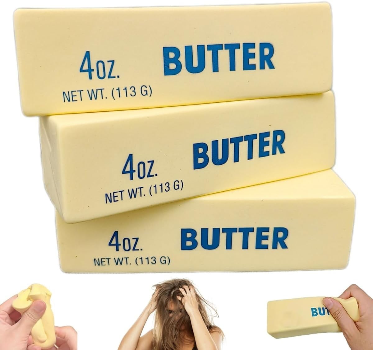 Squeeze Butter Stick Rising Squishy Toy,Butter Squishy Fidget Toy ...