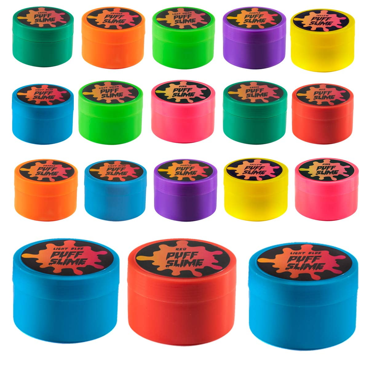 Squeeze Craft Puff Slime - 9 Pack Jumbo Fluffy Mud Putty, Assorted ...