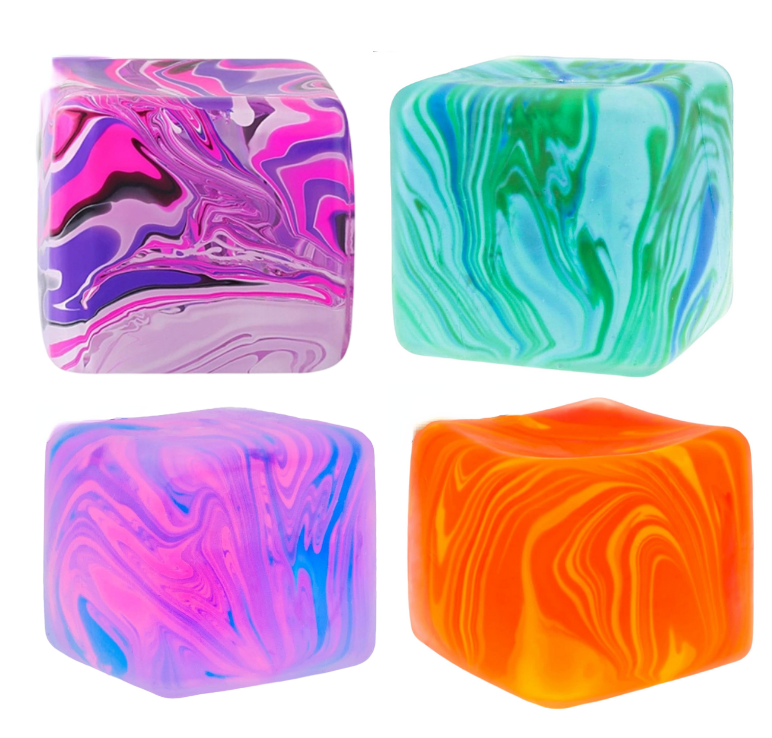 Squeeze Fidget Toys Stress Cube, Stress Balls Adults Stress Relief, Ice ...